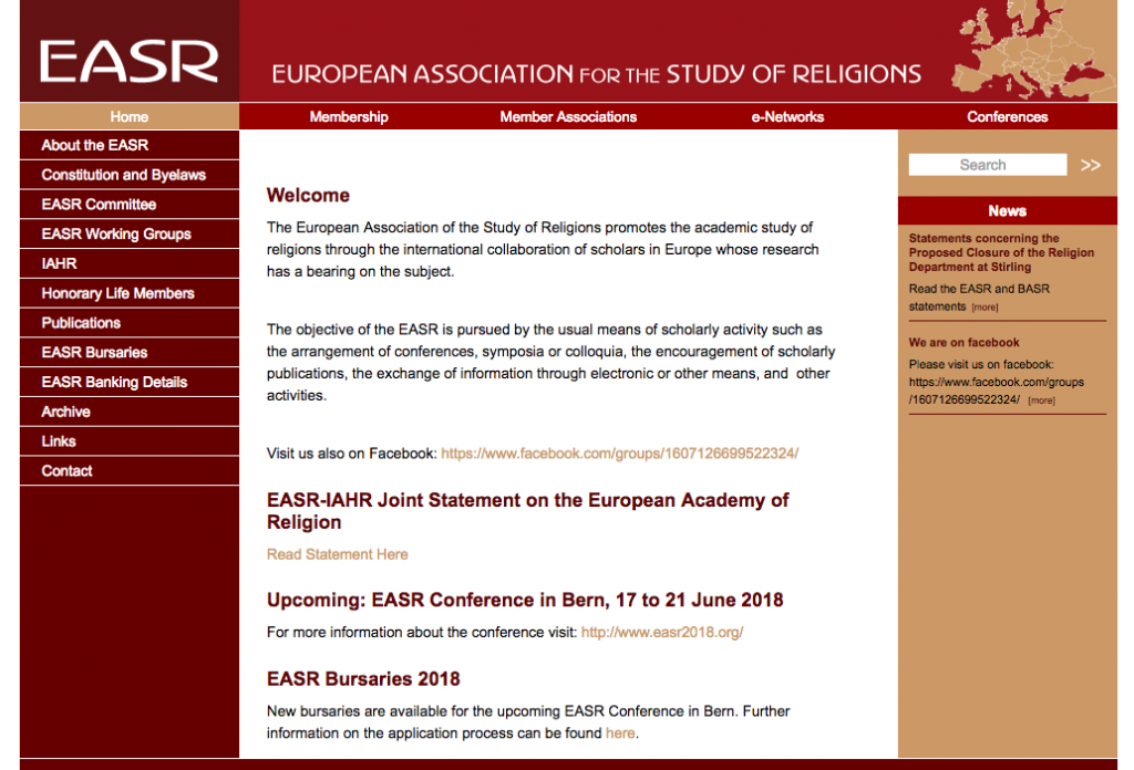 alte webseite – EASR